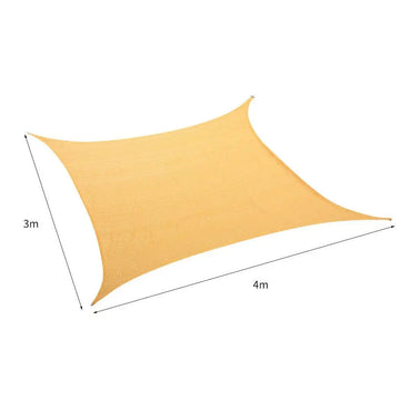 Sun Shade Sail Cloth Rectangle Canopy ShadeCloth Outdoor Awning Cover ...